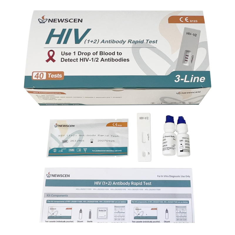 HIV (1+2) Tri-Line Antibody Rapid Test Kit | CE IVDR Class D Certified ...