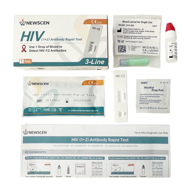 HIV (1+2) Tri-Line Antibody Rapid Test Kit | CE IVDR Class D Certified ...