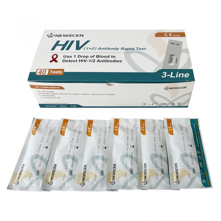 HIV (1+2) Tri-Line Antibody Rapid Test Kit | CE IVDR Class D Certified ...